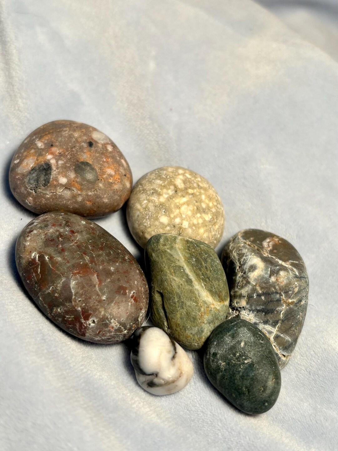 Tumbled Pacific Ocean Beach Stones - Set of 6 Hand-collected and ...