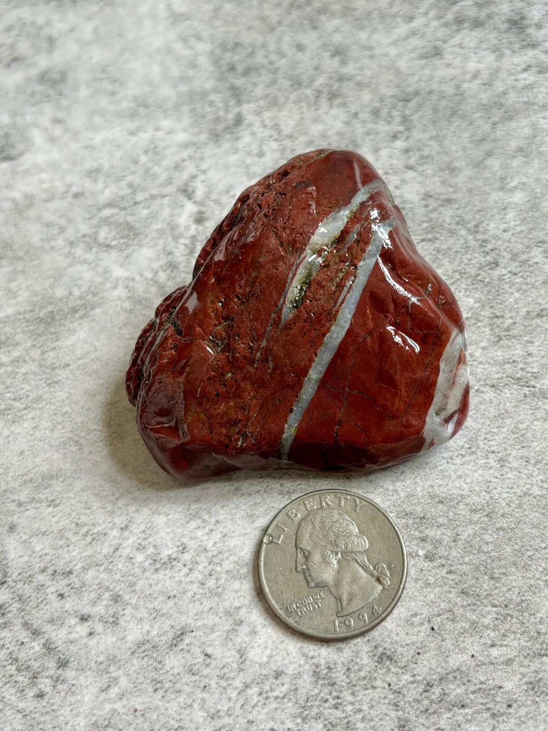 Red Jasper River Rock With Quartz Veins 57 - Etsy