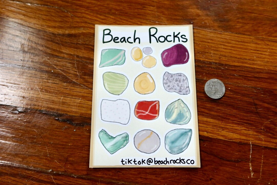 Beach Rocks Sticker Sheet - Etsy