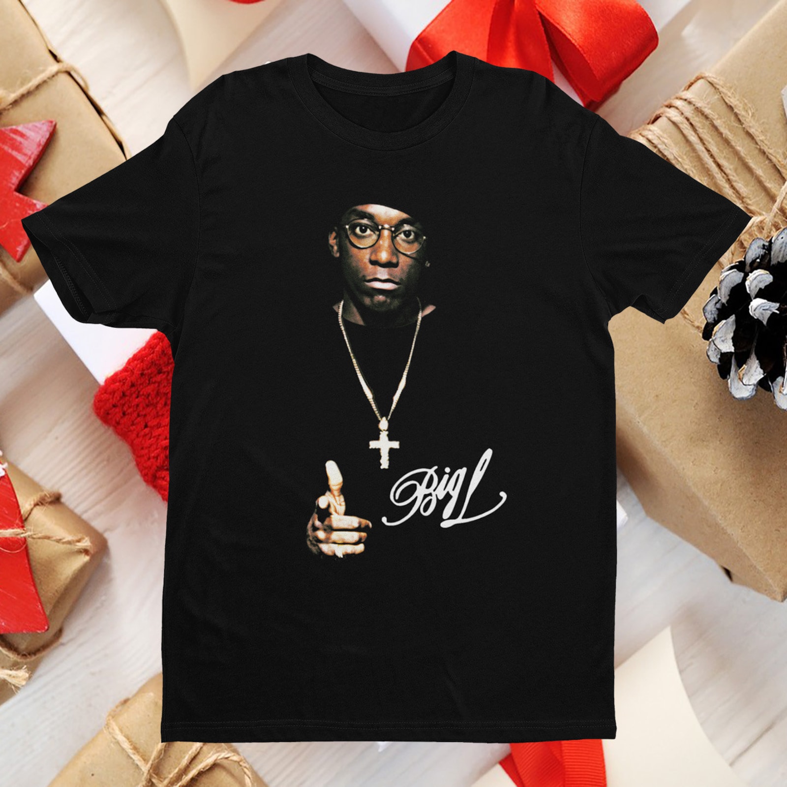 Retro 90s Graphic Big L Black Short Sleeve Unisex T-shirt, Big L Rapper ...