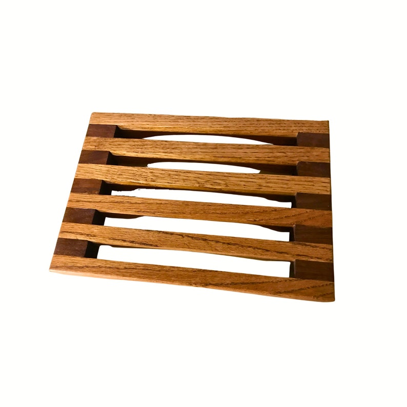 Two-toned Wooden Trivet - Etsy