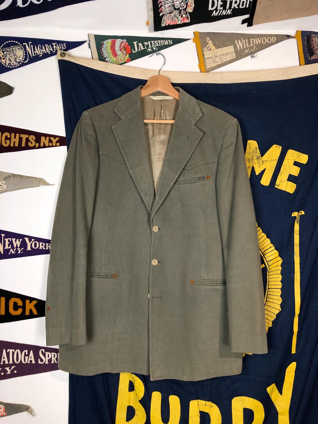 Vintage 70s Polo Ralph Lauren Western Whipcord Sport Coat 4 Button ...