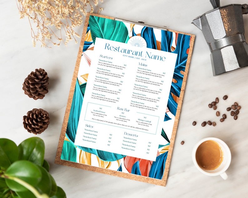 Editable Restaurant Menu Card Templates Wedding Menu Table Decor ...