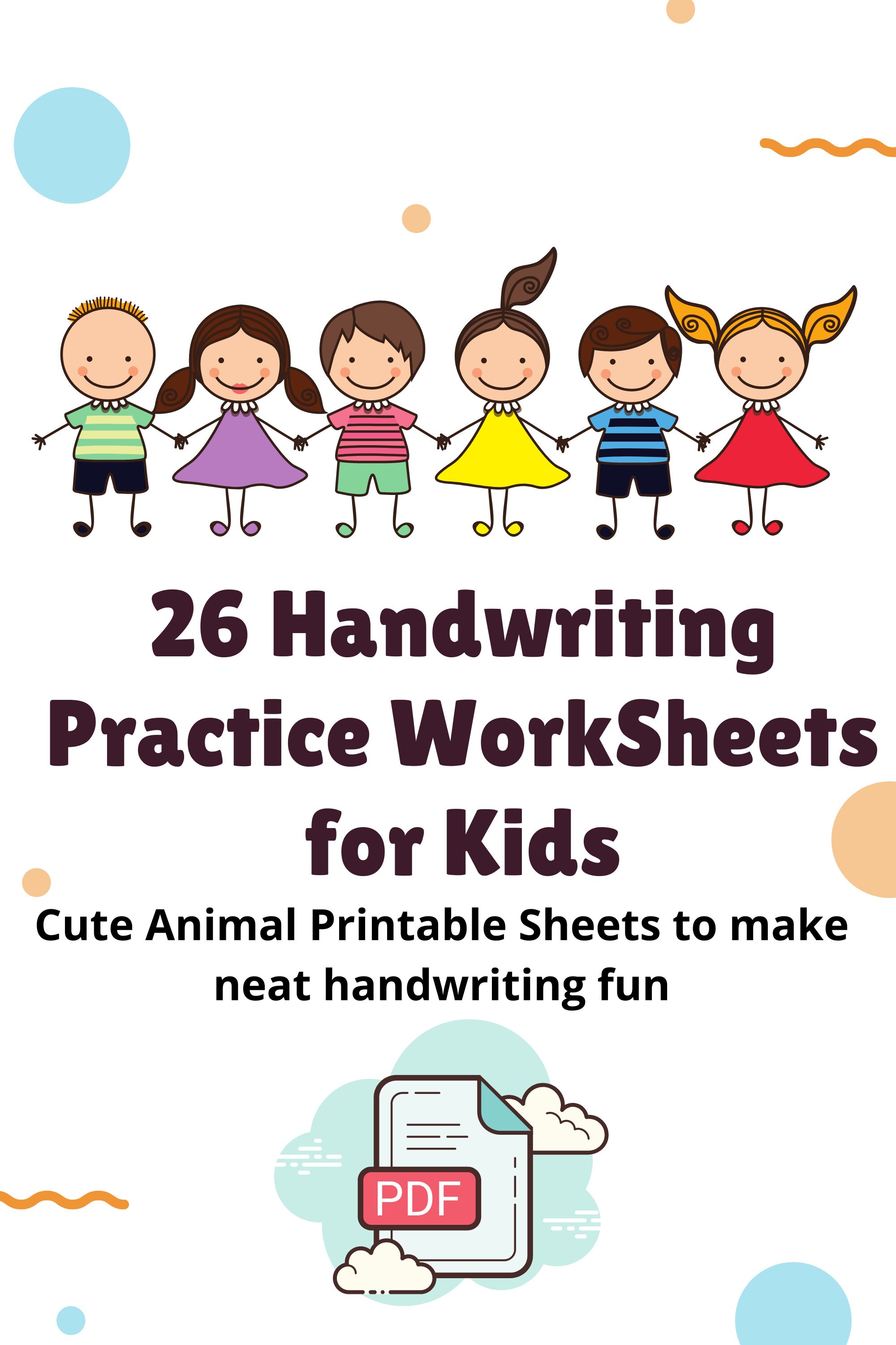 Handwriting Workbook for Kids Cute Handwriting Practice Animal Writing ...
