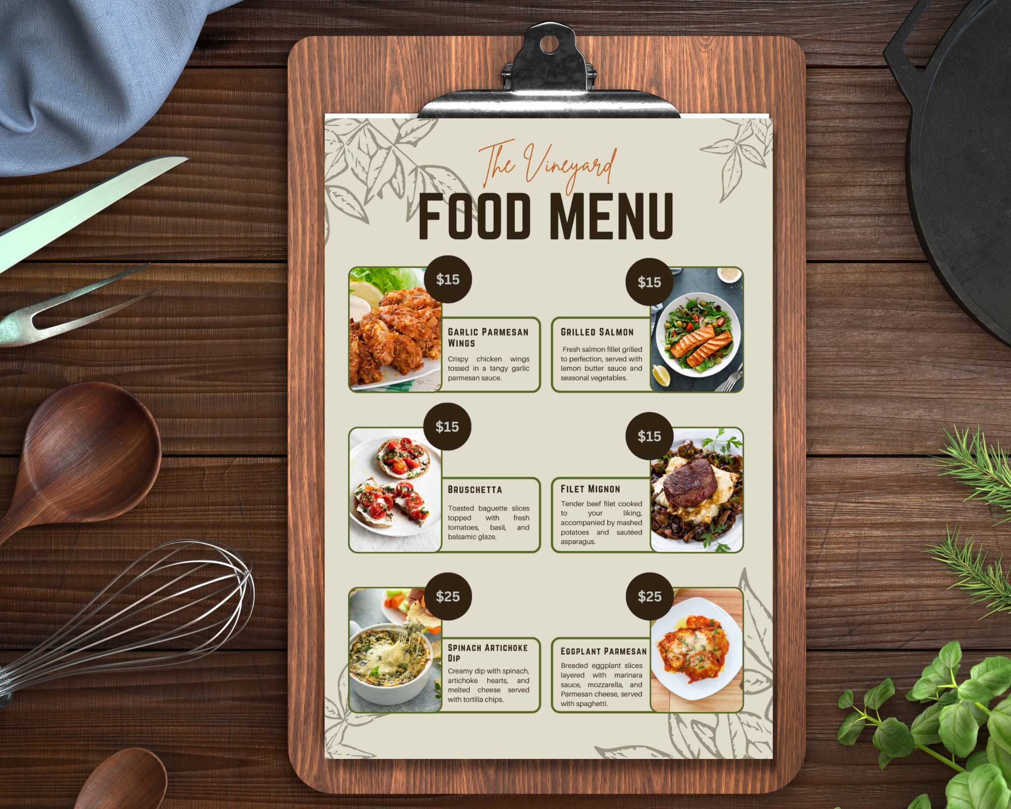 Editable Food Menu Card Templates Wedding Menu Table Decor Birtday Menu ...