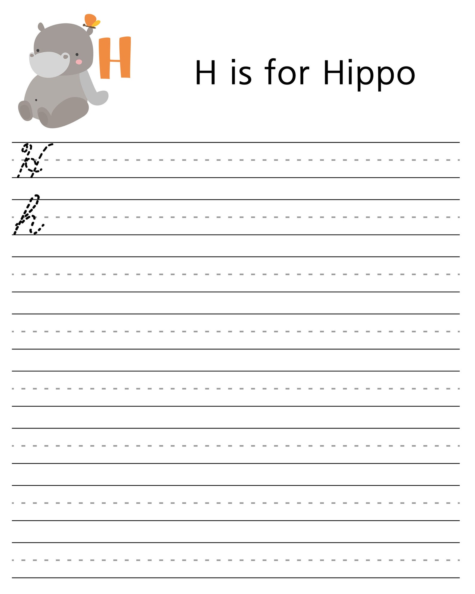 Handwriting Workbook for Kids - Cute Handwriting Practice - Animal ...