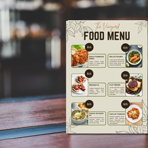 Editable Food Menu Card Templates| Wedding Menu Table Decor| Birtday ...