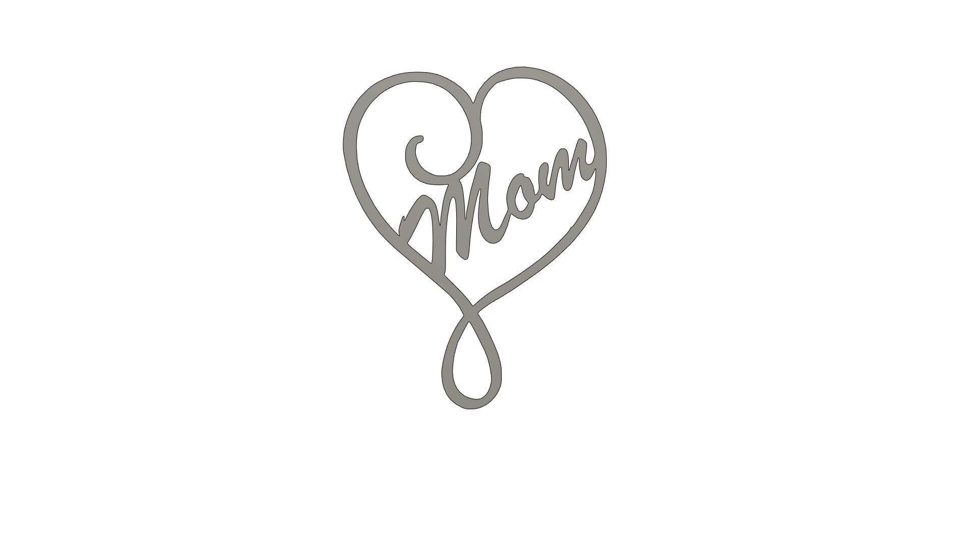 Mom Dxf SVG PNG, Mom Calligraphy With Heart, Instant Design Download ...