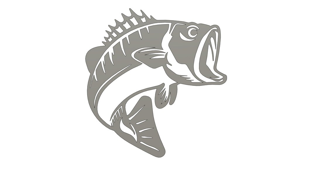 Bass Fishing SVG: Laser Cut CNC File, Wall Art - Etsy