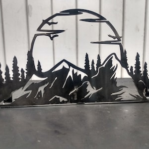 Mountain Scene, DXF Cut File With Fold Points, Base for L.e.d Lights ...