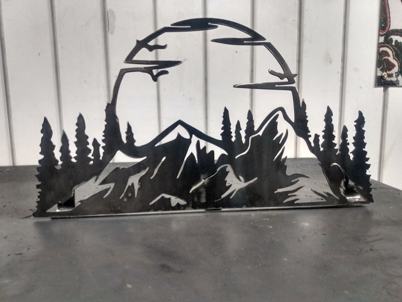 Mountain Scene DXF Cut File With Fold Points Base for L.e.d - Etsy
