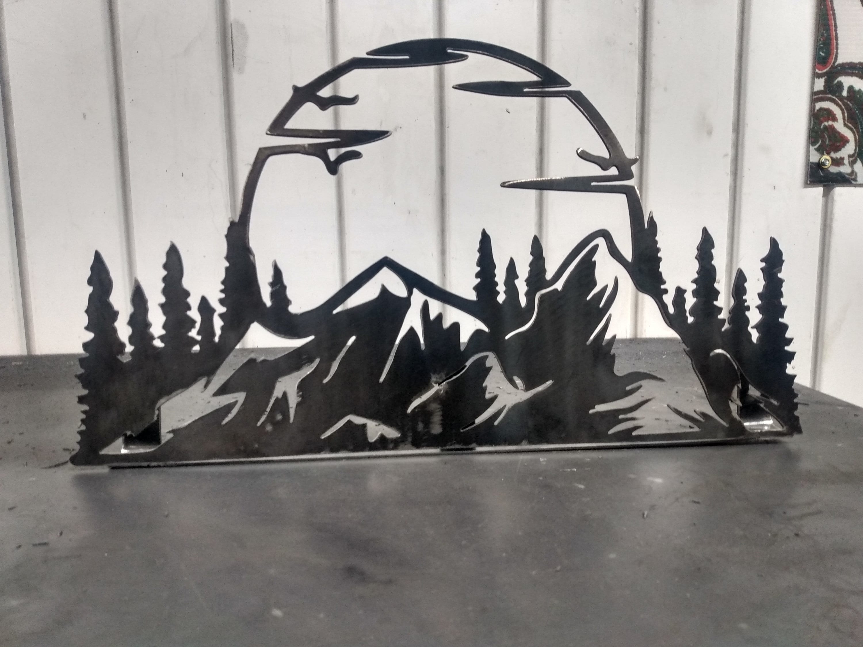 Mountain Scene DXF Cut File With Fold Points Base for L.e.d - Etsy