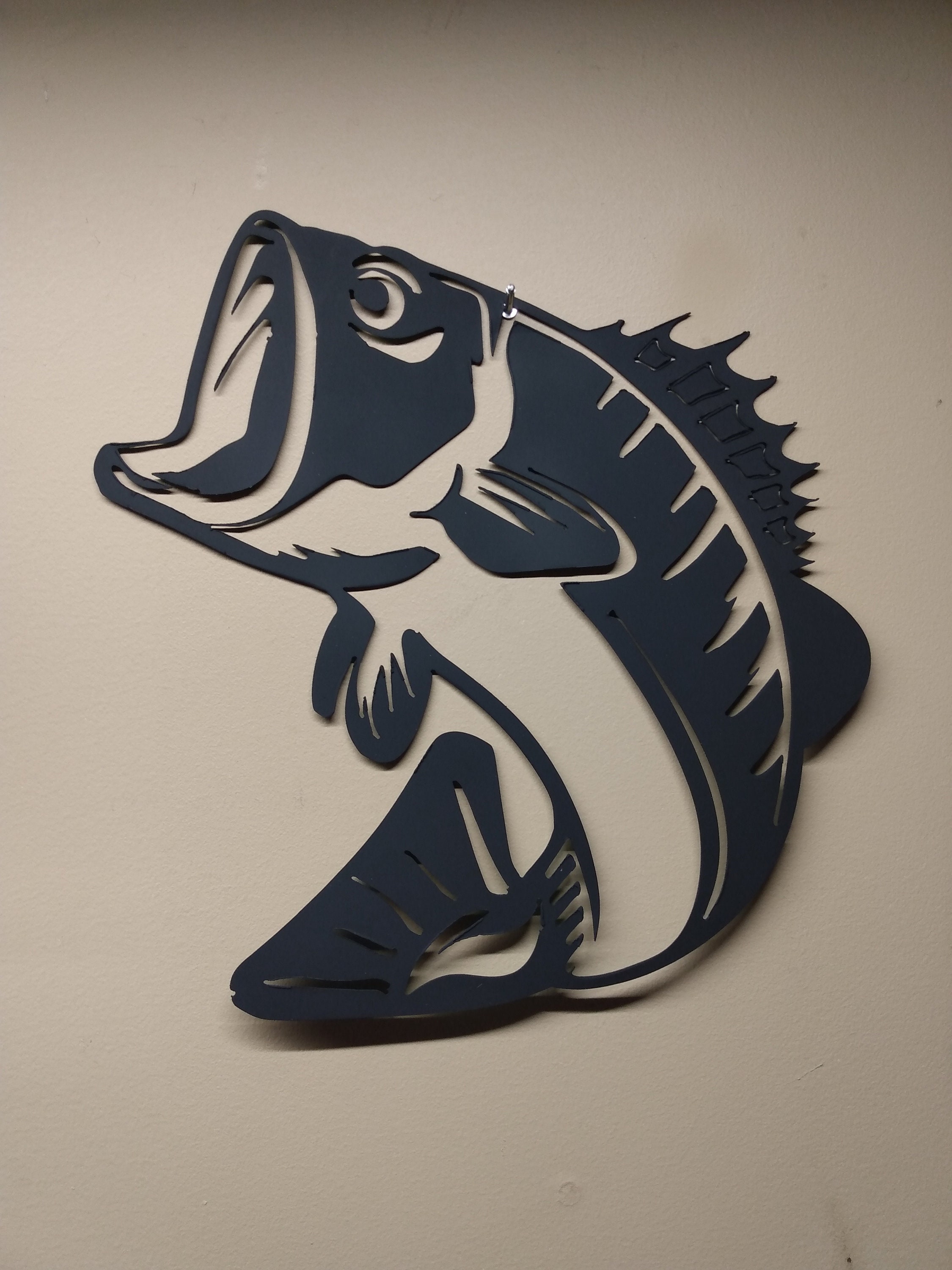 Bass Fish DXF Files for Plasma, Laser Cutting, Cnc Wood Wall Art, Metal ...