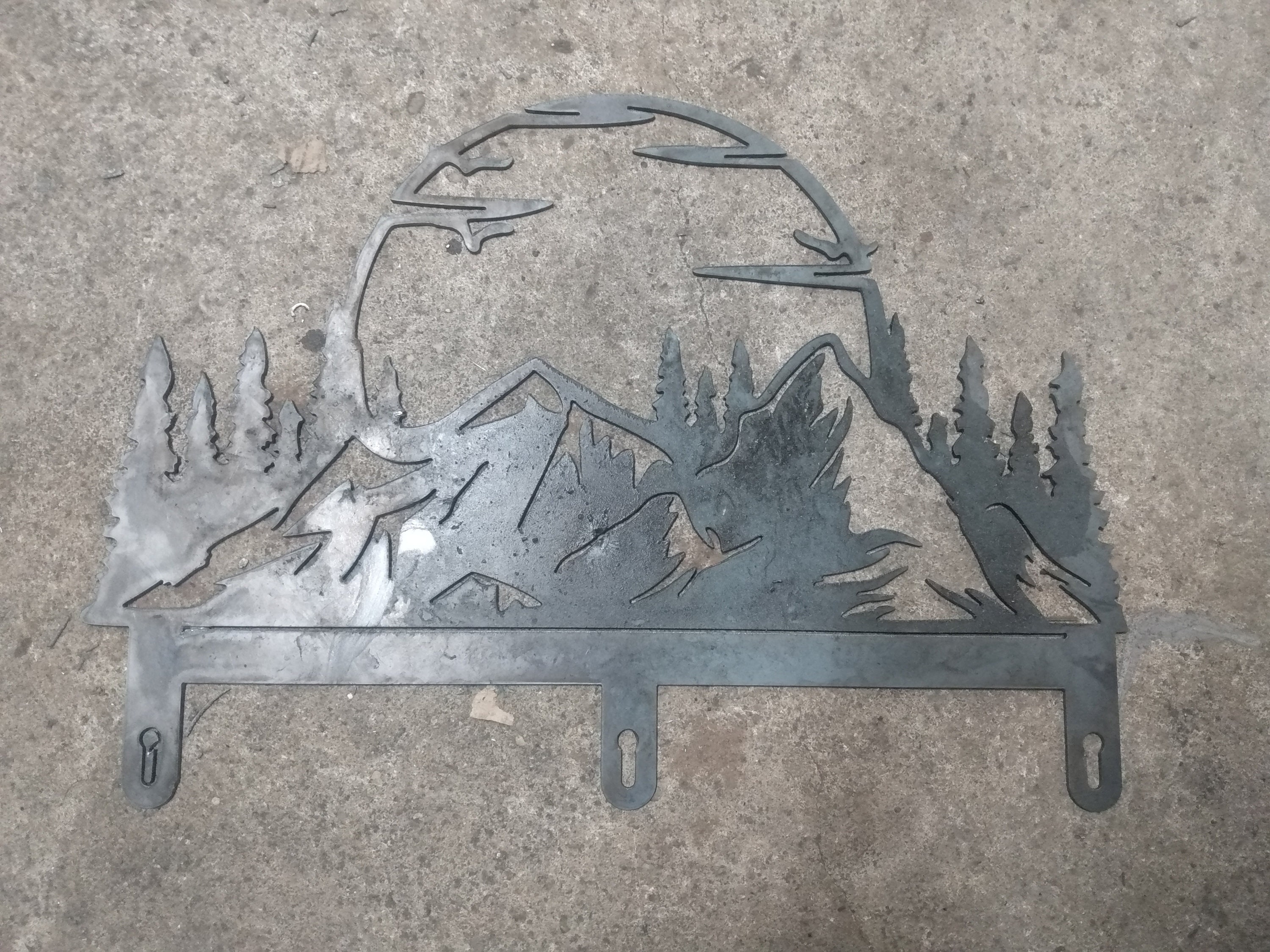 Mountain Scene, DXF Cut File With Fold Points, Base for L.e.d Lights ...