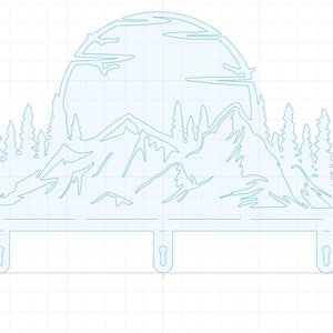 Mountain Scene LED Light Base, CNC Plasma Laser Cut File (dxf, Svg) - Etsy