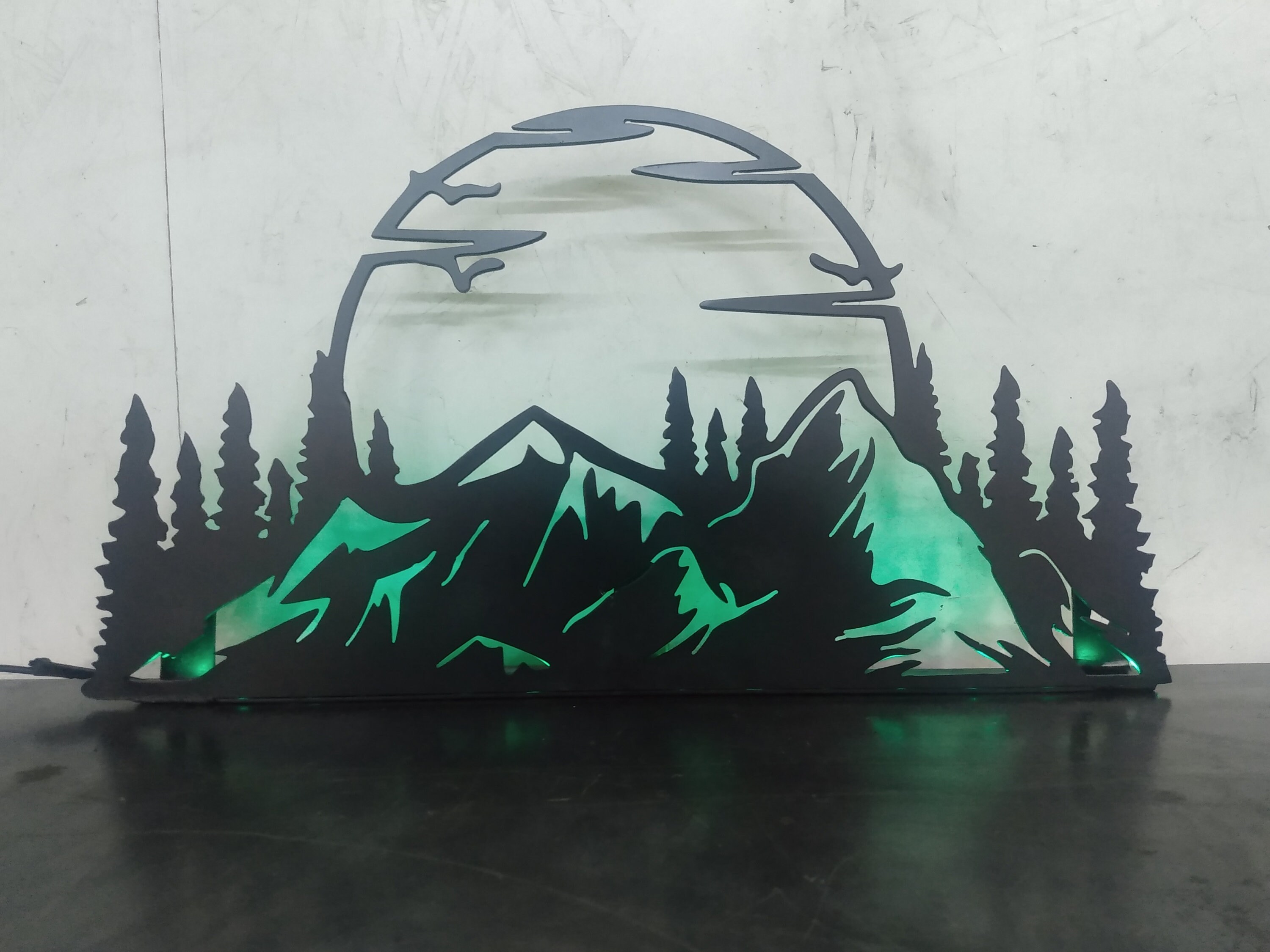 Mountain Scene, DXF Cut File With Fold Points, Base for L.e.d Lights ...