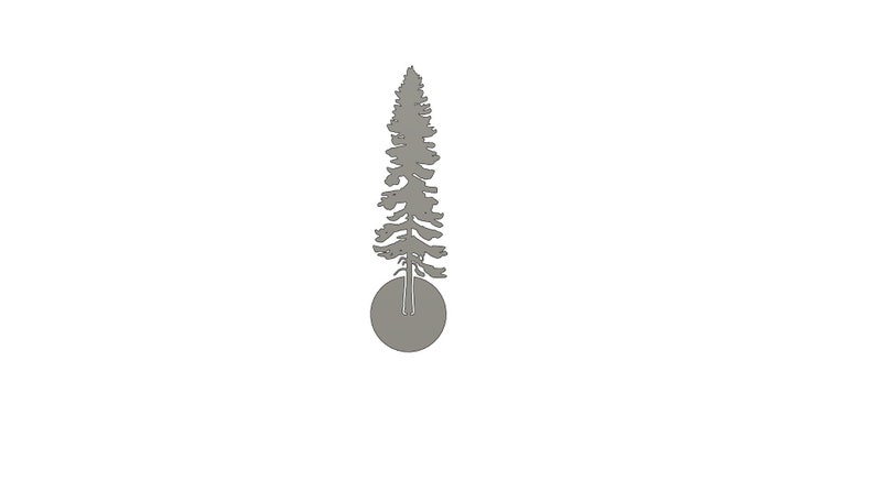 Rustic Single Sitka Metal Tree Desktop Art Tree Art Metal Art DXF ...