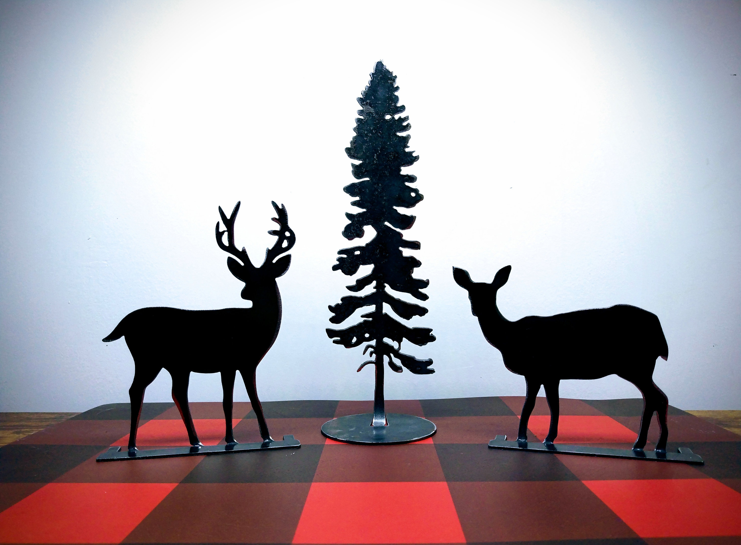 Deer Buck and Doe Whitetail With Tree Plasma DXF CNC - Etsy