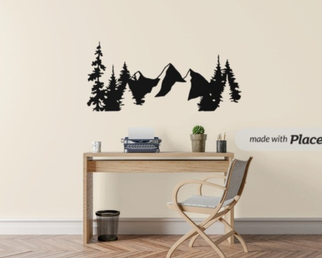 Mountain DXF SVG JPEG Files , Mountains , Forest , Laser , Cut , Dxf ...