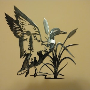 Duck Hunting Scene DXF File: Dog Hunt Camp Stencil - Etsy