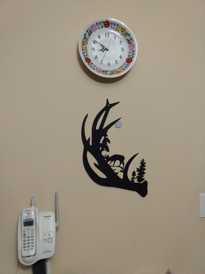 Deer Scene in Antler DXF PNG Plasma Cut Files - Etsy