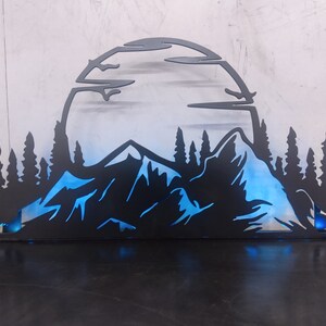 Mountain Scene, DXF Cut File With Fold Points, Base for L.e.d Lights ...