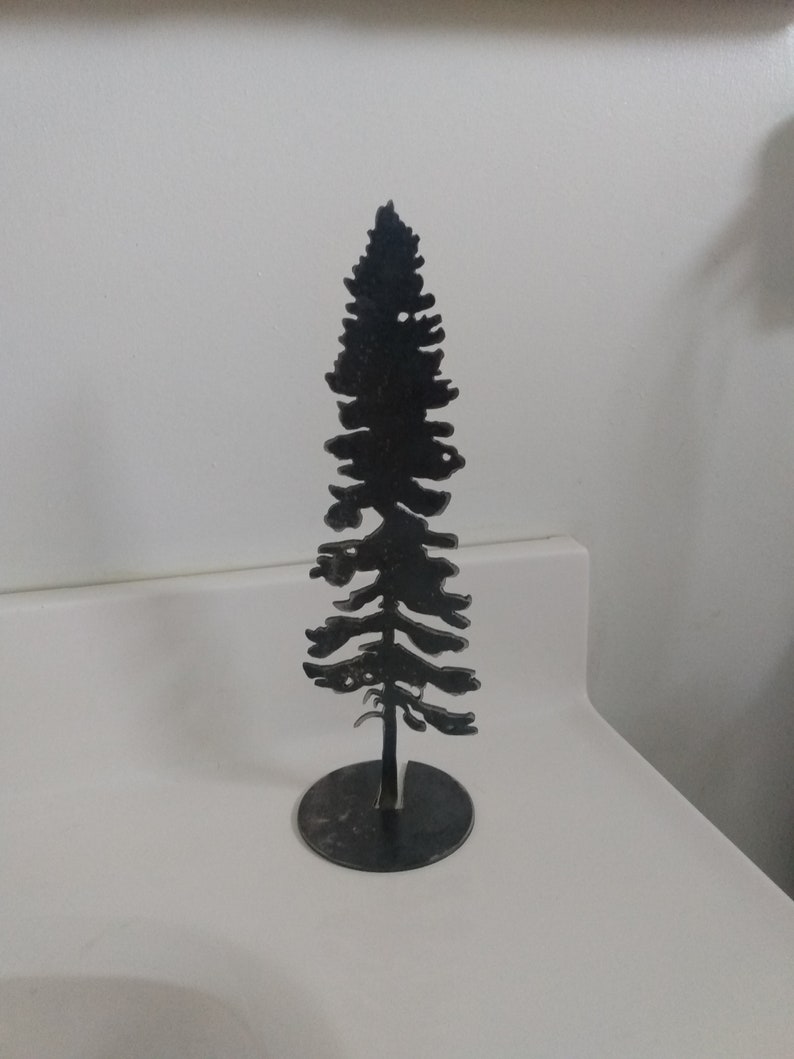 Rustic Single Sitka Metal Tree Desktop Art Tree Art Metal - Etsy