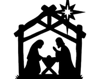 Christmas Nativity Scene DXF SVG Files Plasma Laser Water Jet - Etsy
