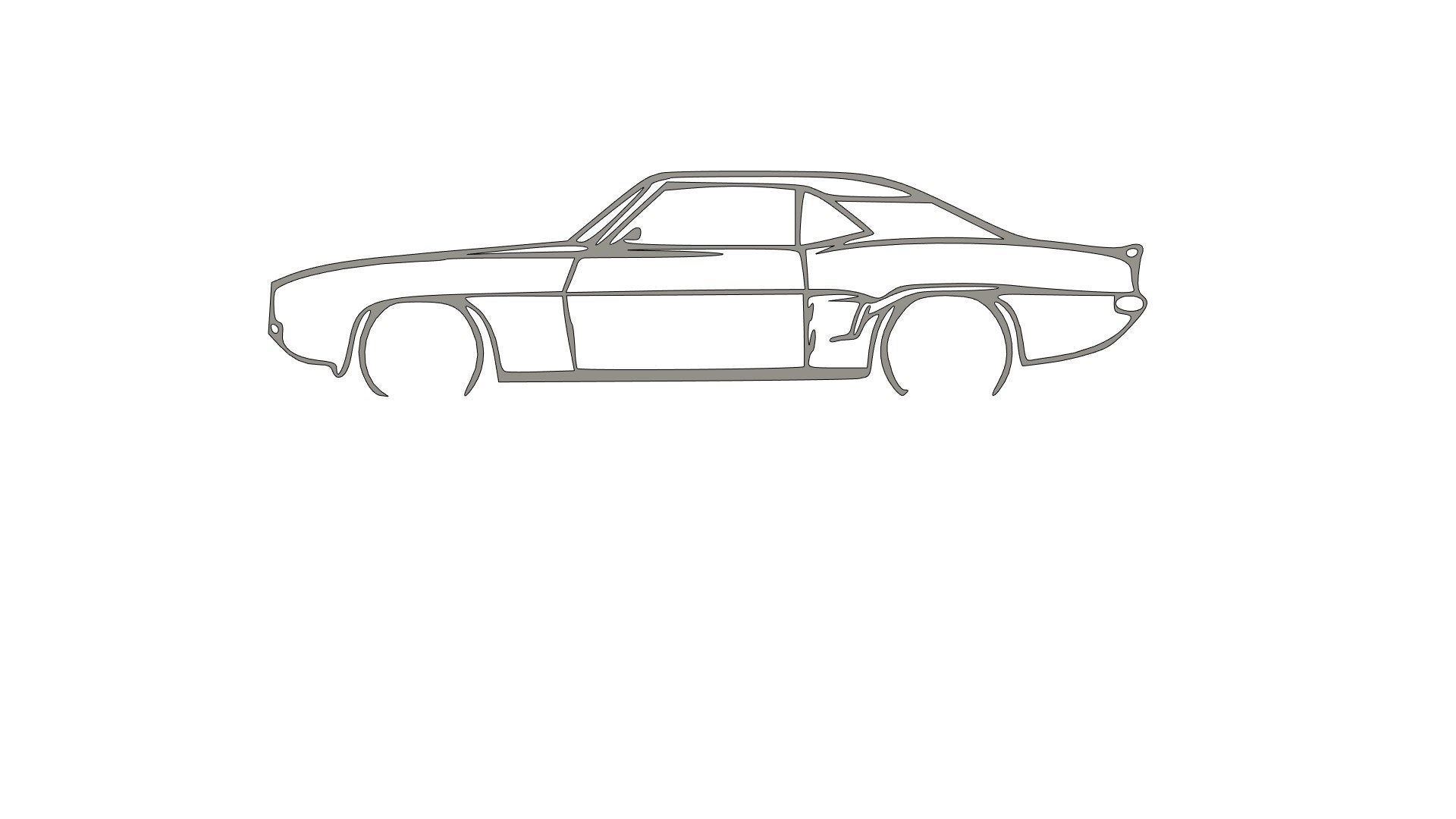 Camaro 67-69 Digital DXF File for Car Metal Wall Art, Mug Printing ...