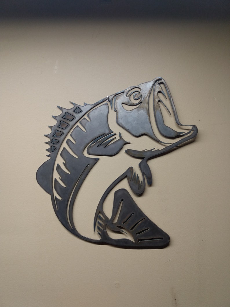 Bass Fish DXF Files for Plasma, Laser Cutting, Cnc Wood Wall Art, Metal ...