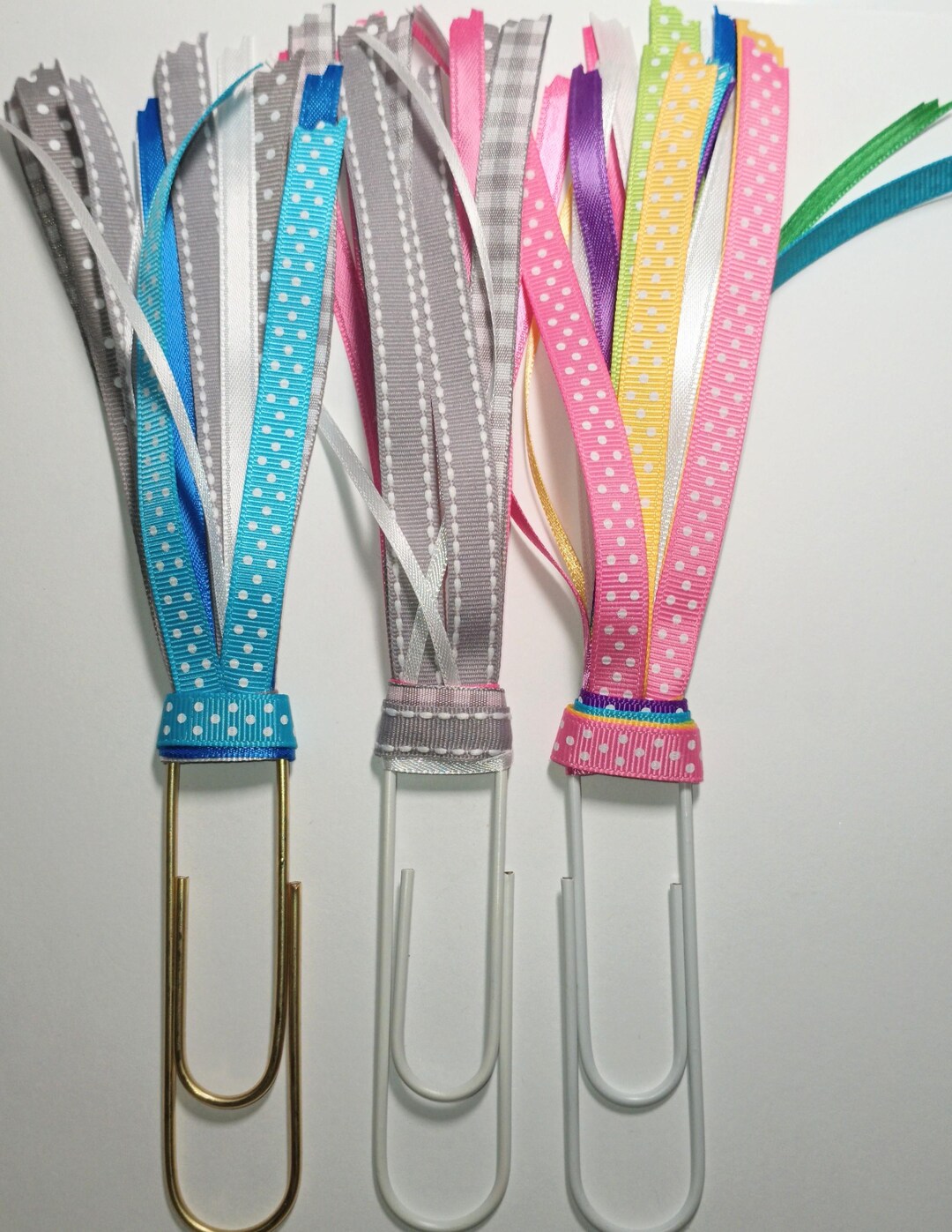 Xtra Large Ribbon Bookmarks, Ginormous Altered Paperclip Page Keepers ...