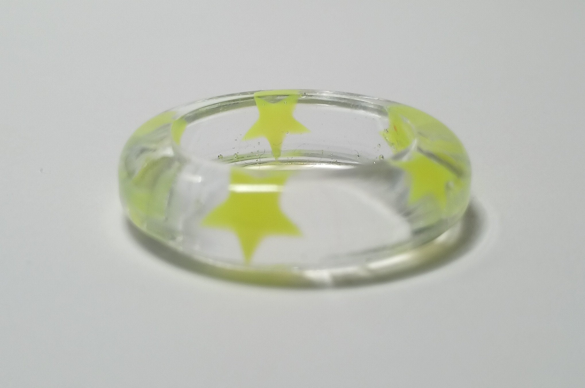 Stars in a Transparent Resin Ring - Etsy