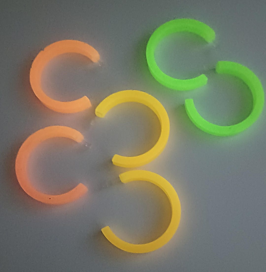 Glow in the Dark Hoops, Neon Hoops, Fashion Hoops, Statement Earrings ...