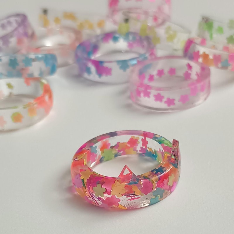 Nature Resin Ring - Etsy