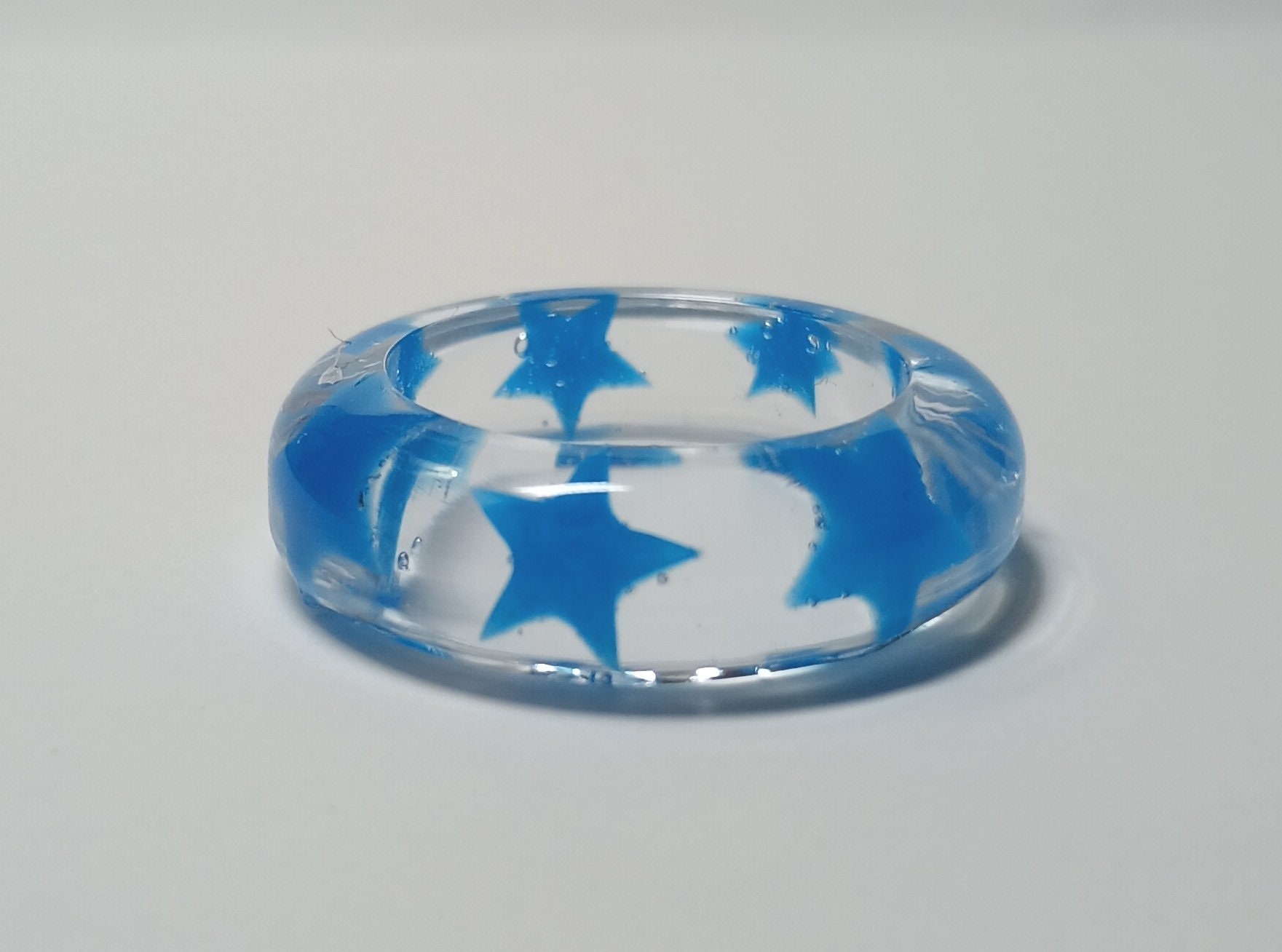 Stars in a Transparent Resin Ring - Etsy