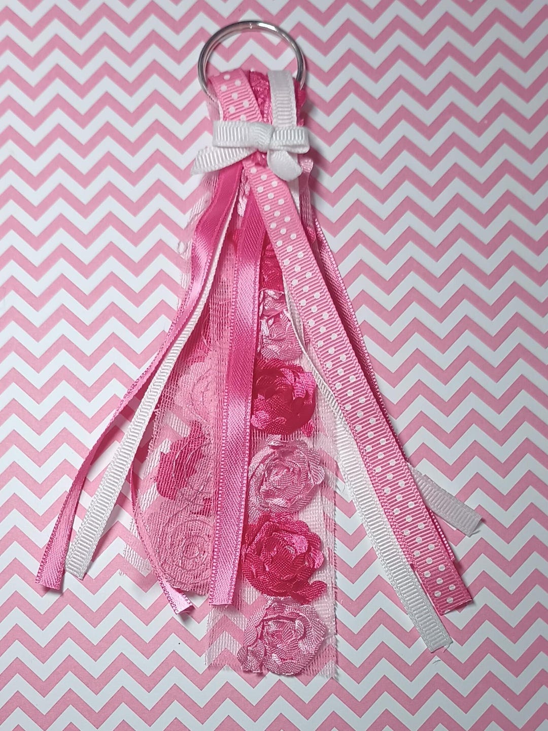 Long Flowing Ribbon Keychains Awareness Ribbons for Breast Cancer ...