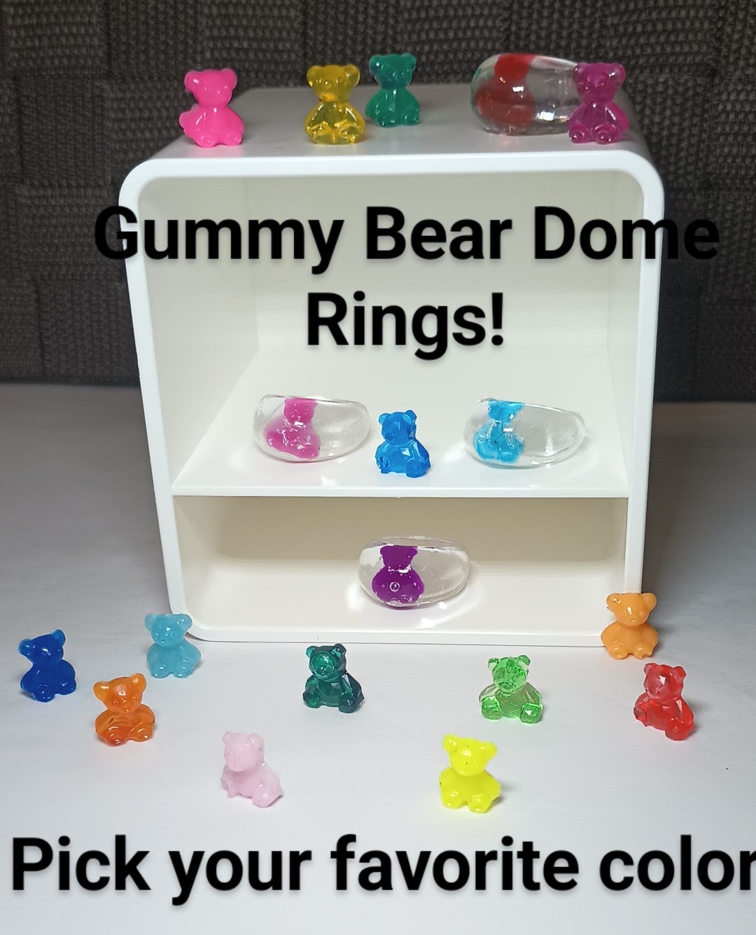 Gummy Bear Dome Rings, More Colors - Etsy