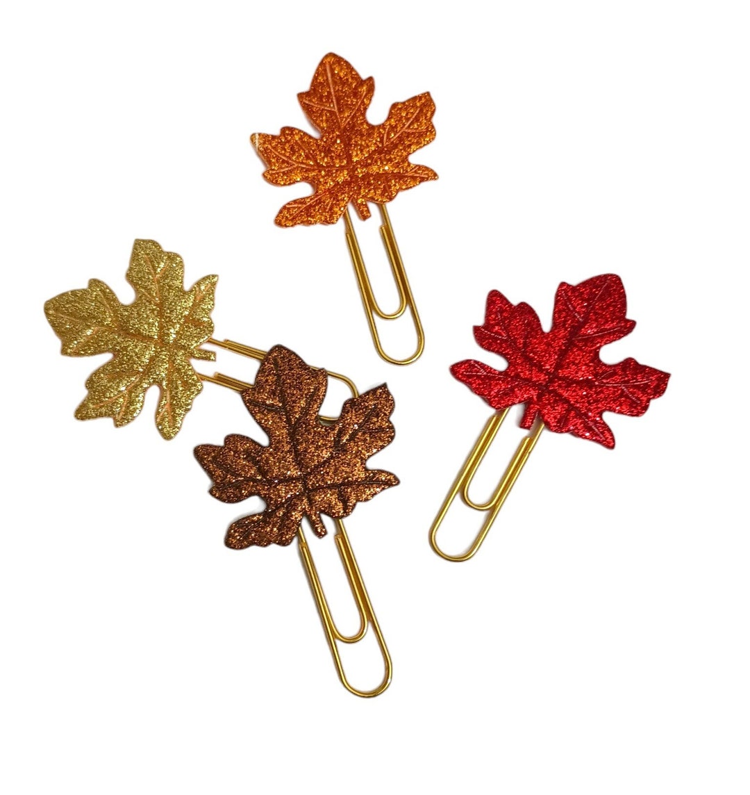 Autumn Leaves Decorative Paperclips Set of 4 - Etsy
