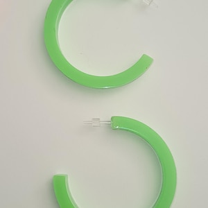Glow in the Dark Hoops, Neon Hoops, Fashion Hoops, Statement Earrings ...