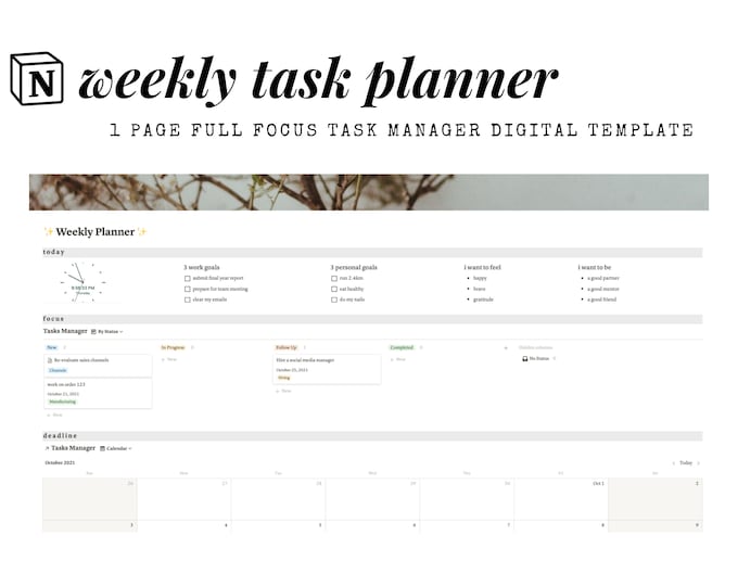All-in-one Notion Work Planner: Digital Organizer (for Tablet ...
