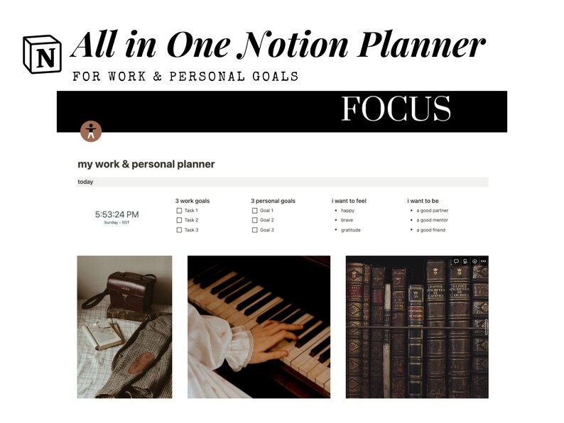 Notion Template: Adult Life Planner. Project Planner Notion Planner. for Tablet, Smartphone and ...