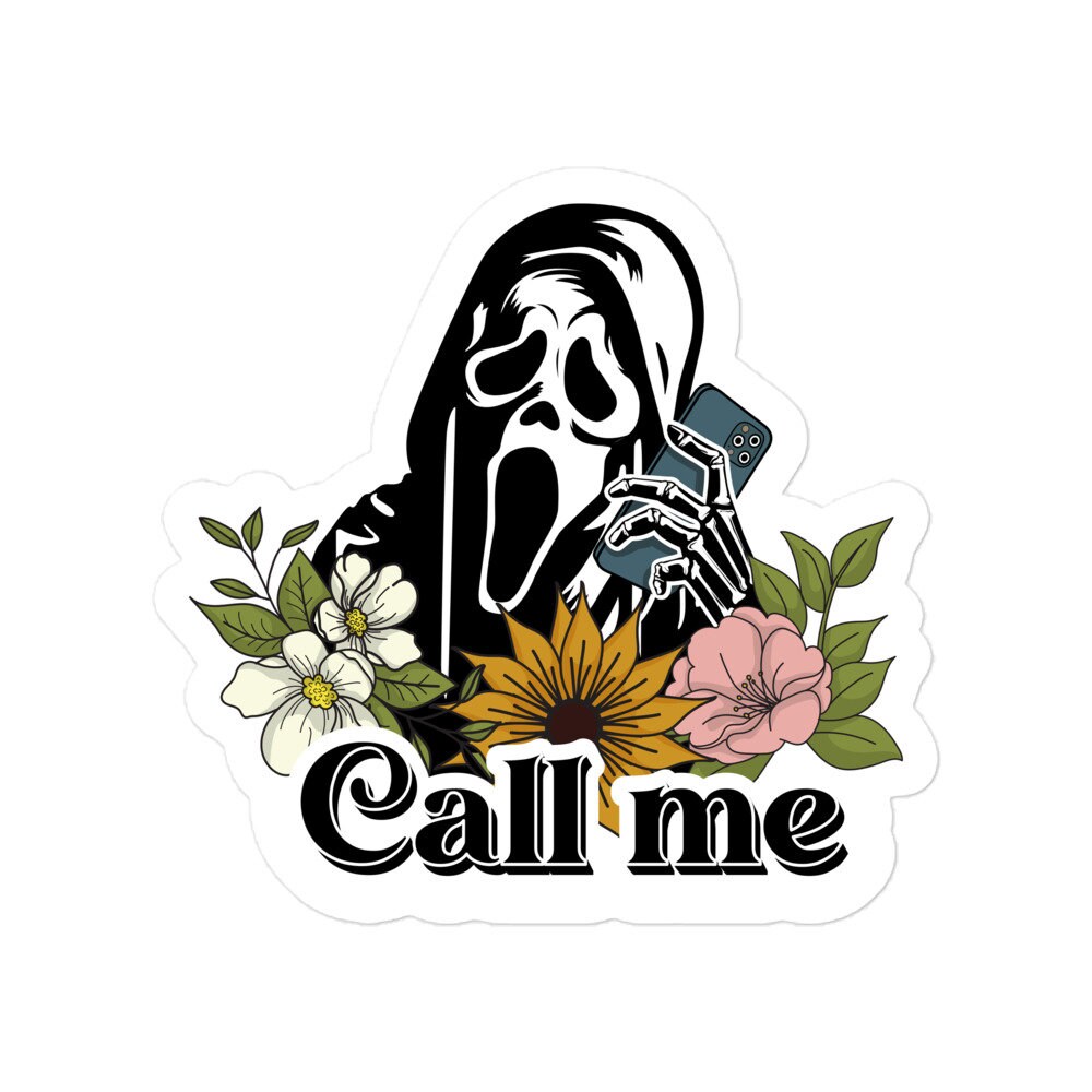 Scream Mask Stickers Ghostface Sticker Scary Movie Call Me | Etsy