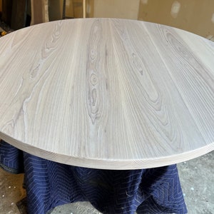 Handcrafted Round Wood Table Top: Walnut, Ash, Oak, or Hickory - Etsy