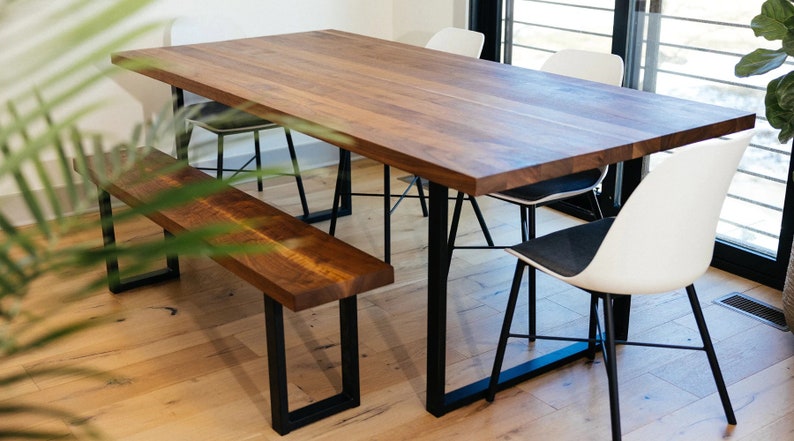 Handmade Walnut Dining Table Top: Solid Wood Kitchen or Desk - Etsy