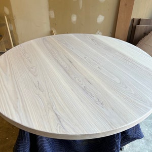 Handcrafted Wood Round Dining Table Top: Solid Hardwood - Etsy