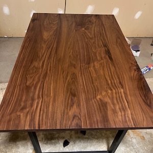 Handcrafted Walnut Desk Top: Solid Wood Custom Table Top - Etsy