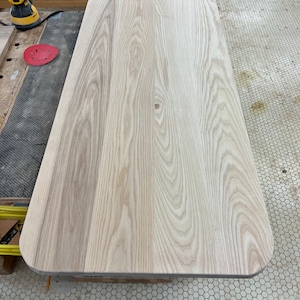 Handmade Ash Wood Desk Top: Custom Solid Wood Table With Waterproof ...