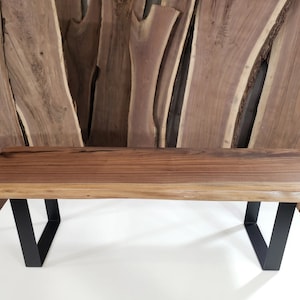 Live Edge Walnut Bench: Reclaimed Wood Entryway or Outdoor Seating - Etsy