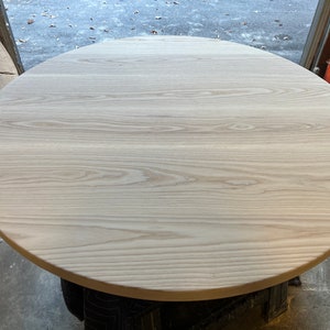 Handcrafted Round Wood Table Top: Walnut, Ash, Oak, or Hickory - Etsy