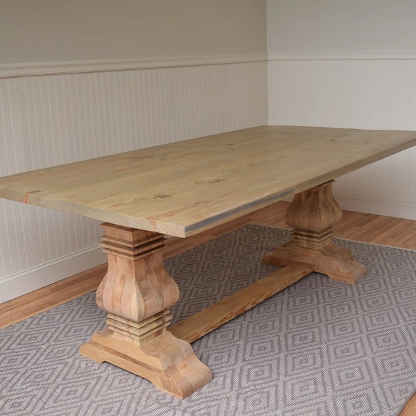 Trestle Dining Table - Etsy